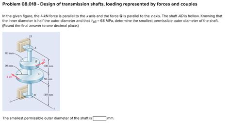 Solved Problem 08 018 Design Of Transmission Shafts
