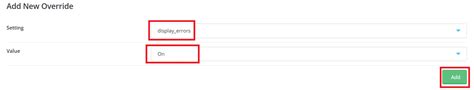 How To Enable Or Disable Display Errors In DirectAdmin Web Hosting Knowledgebase