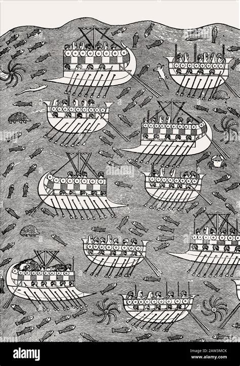 The Flotilla Of Sennacherib King Of Assyria From 705 Bc To 681 Bc