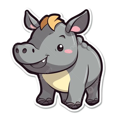 만화 일러스트 코뿔소 스티커의 이미지 벡터 코뿔소 상표 만화 Png 일러스트 및 벡터 에 대한 무료 다운로드 Pngtree