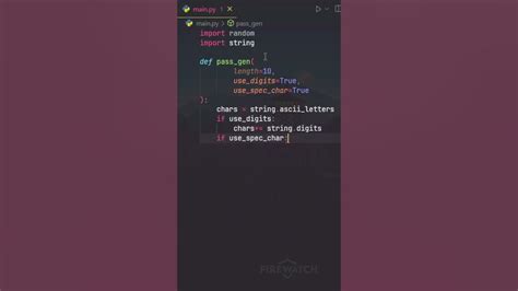 генератор пароля на Python 🔑🔄️ Password Generator In Python 🔑🔄️ Python Shorts Youtube