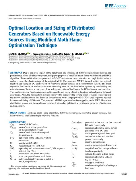 optimal location and sizing of distributed generators based on
