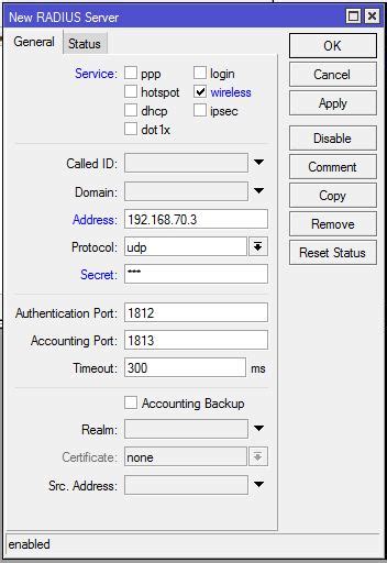 Mikrotik Wifi Mac Authentication With Userman Radius Server System Zone