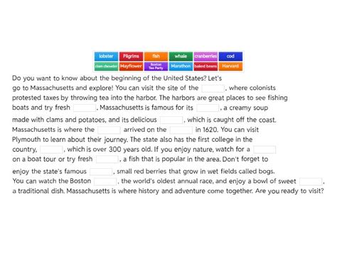 Massachusetts Gap Level 3 Complete The Sentence