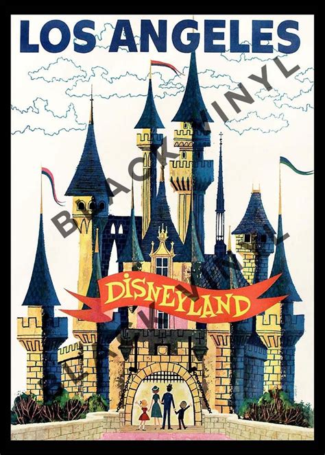 Vintage Disney Print Disneyland Print Disney Poster Los