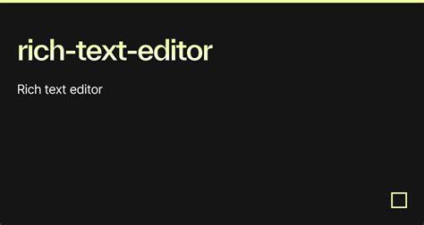 Rich Text Editor Codesandbox