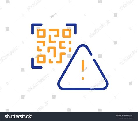 Qr Code Line Icon Scan Barcode Stock Vector Royalty Free 2227620681