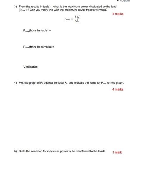 solved r n r n3 from the results in table 1 what is the