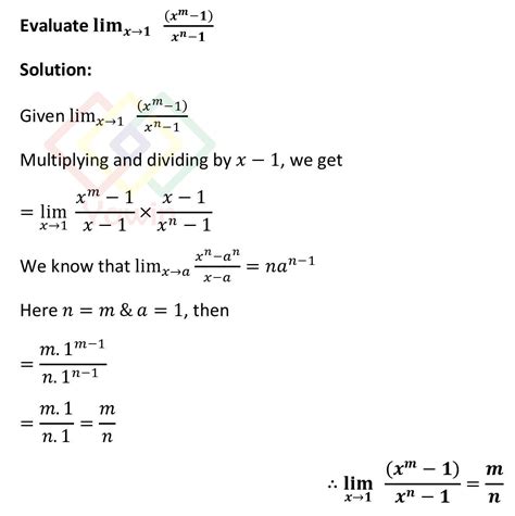 Evaluate Lim X 1 Xm 1xn 1 Yawin
