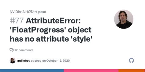 Attributeerror Floatprogress Object Has No Attribute Style · Issue