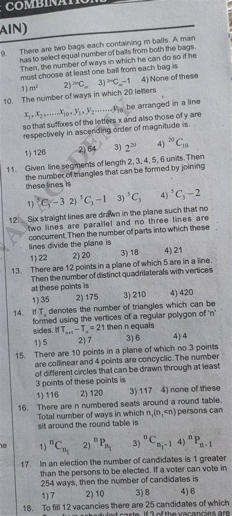 Given Line Segments Of Length 23456 Units Then The Number Of Triangl