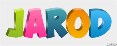 Jarod Text Effect And Logo Design Name