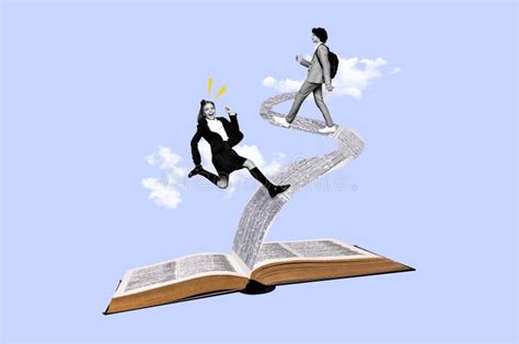 Ilustración De Collage Creativo Efecto Blanco Negro Dos Jovencitas