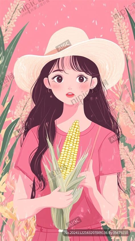 Ai创作图黄小米插画 高粱穗插画 高粱米插画 小满樱桃美女插画 红高粱插画 谷穗插画 粮食丰收小米插画 采摘农家少女插画 薏米插画 手捧麦穗插画 稻谷插画 小黄米插画 芝麻插画画 抱稻穗的女孩