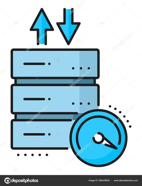 database network server color icon cloud storage files transfer data