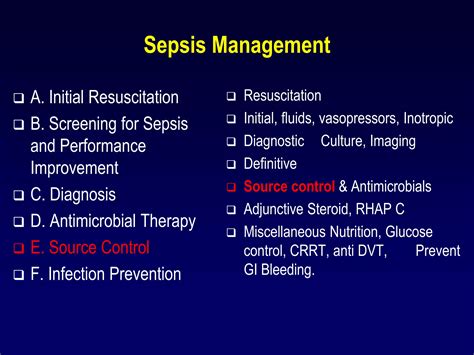 K148 Prinsip Source Control Pada Sepsis And The Sepsis Guideline Ppt