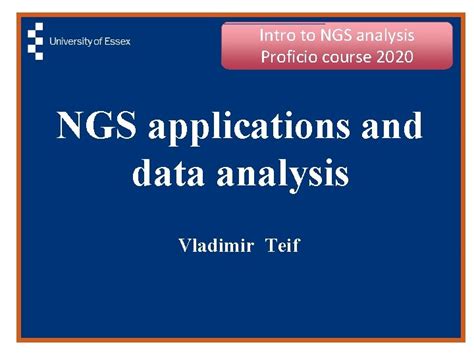 Intro To NGS Analysis Proficio Course NGS