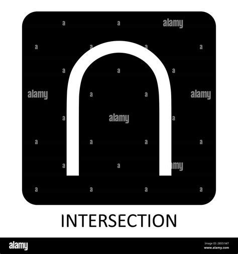 Intersection Set Math Sign Stock Vector Image And Art Alamy