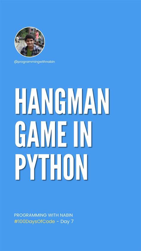 Hangman Game In Python Python Programming Hangman Game Python