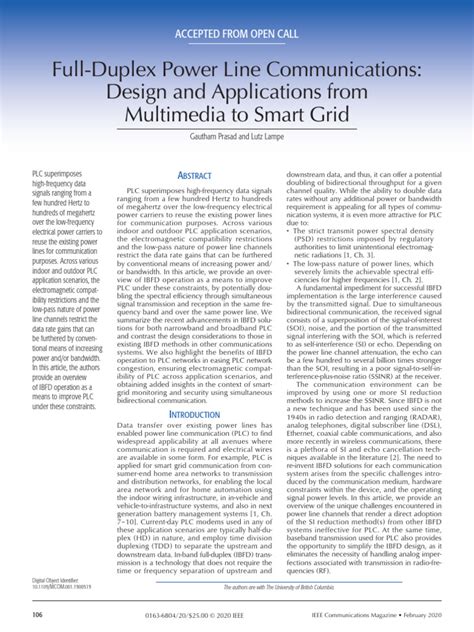Full Duplex Power Line Communications Design And Applications From Multimedia To Smart Grid