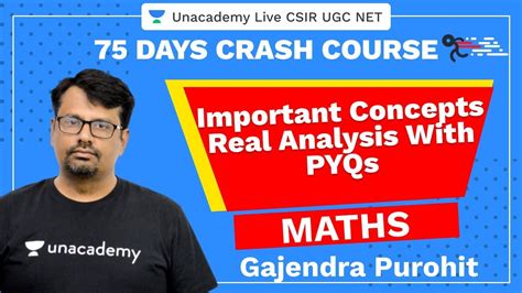 75 Days Csir Ugc Net Crash Course Important Concepts Real Analysis Unacademy Live Csir Ugc