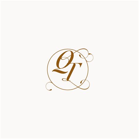 QT Wedding Monogram Initial In Perfect Details 34902930 Vector Art At Vecteezy
