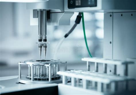 Close Up Of Automated Laboratory Equipment In Modern Medical Research