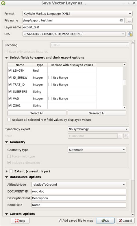Google Maps QGIS Layer Export To KML Limited To Fields Geographic Information Systems