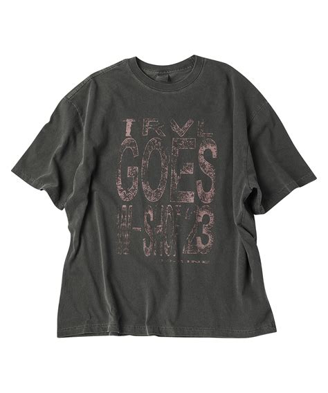 빈티지 스탬프 피그먼트 반팔티 블랙 차콜