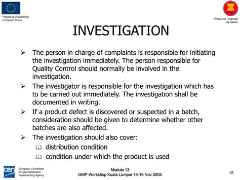 PPT ASEAN GMP TRAINING MODULE PRODUCT COMPLAINT PowerPoint Presentation ID