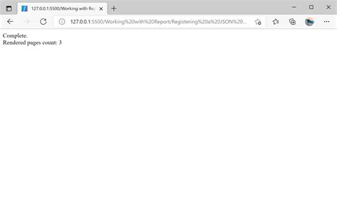 Registering A Json Data For The Report Template Samples