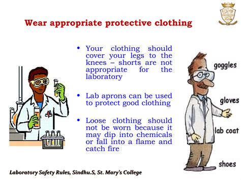 Biochemistry Laboratory Safety Rules Ppt