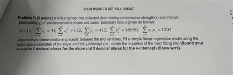 Solved Problem 9 8 Points A Civil Engineer Has Collected
