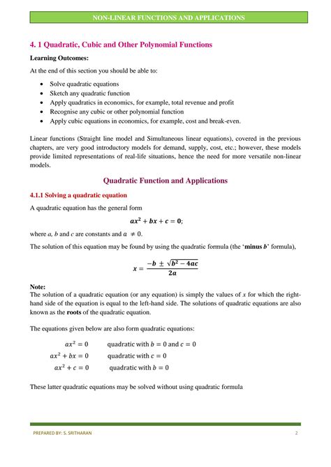 SOLUTION Non Linear Functions Studypool
