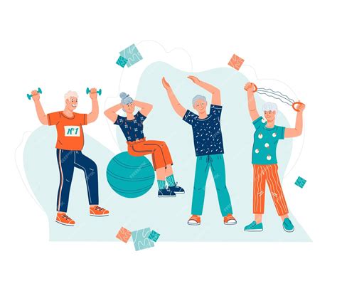 Idosos Idosos Fazendo Exercícios Esportivos Idosos Ativos Homens E