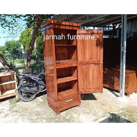 Jual Lemari Pakaian 1 Pintu Kayu Jati Pestershop Shopee Indonesia