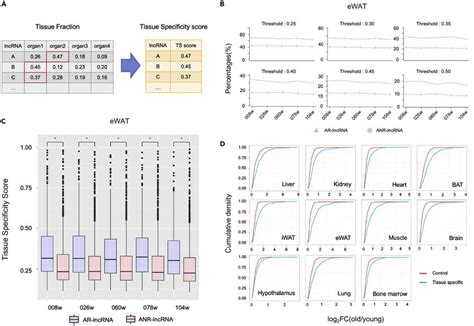 Tissue Specificity Analysis Of Lncrna Expression A A Graphical
