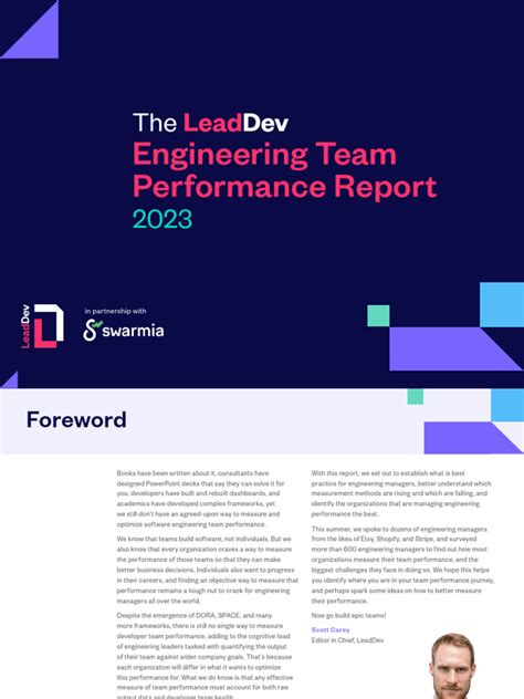 Leaddev Engineering Team Performance Pdf Performance Indicator