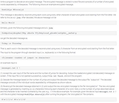 Solved IN C Write A Program IN C To Decode An Encrypted Chegg
