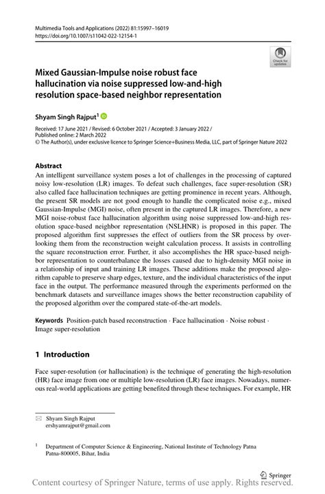 Mixed Gaussian Impulse Noise Robust Face Hallucination Via Noise Suppressed Low And High