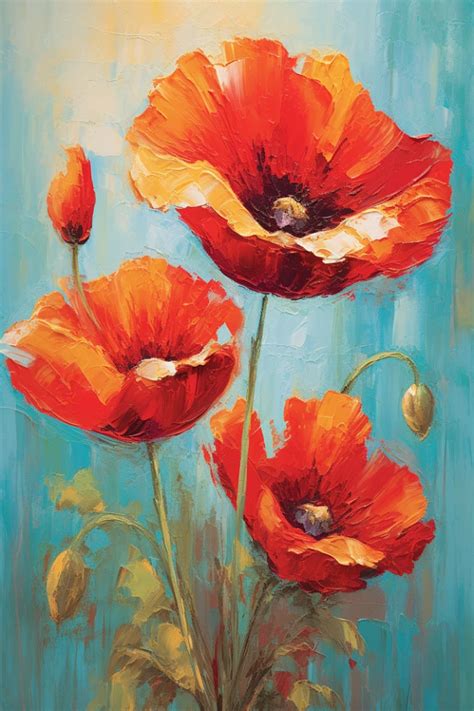 手绘欧式点彩抽象花卉油画肌理装饰画 花瓣网