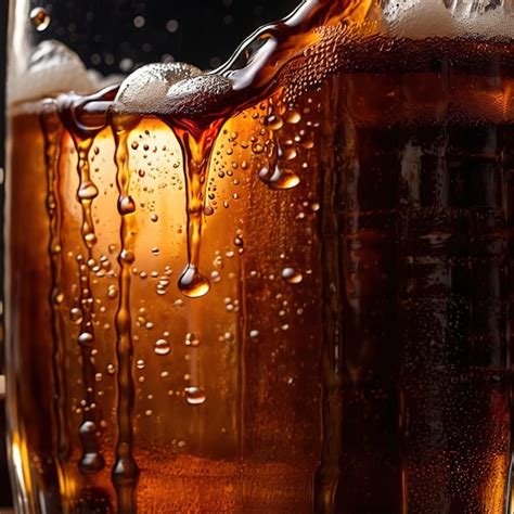 Root Beer Soda Soft Drink Cola Pop Cold Draft Beverage In Cup Premium Ai Generated Image