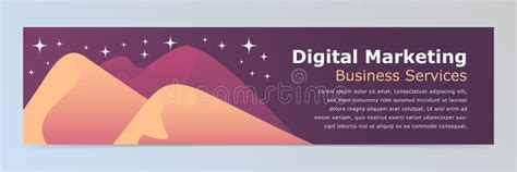 Modern Abstract Linkedin Banner Template Stock Vector Illustration Of