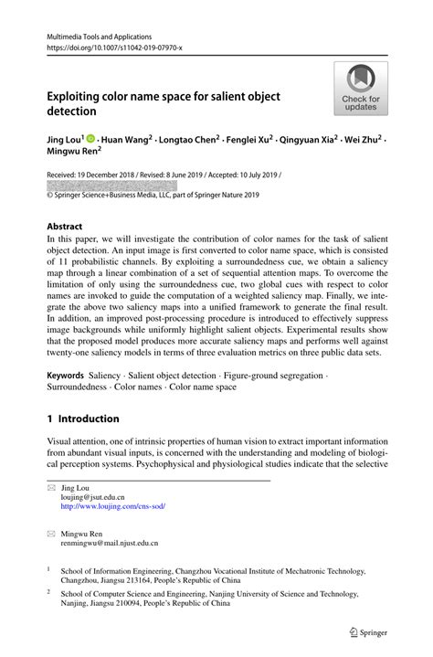pdf exploiting color name space for salient object detection