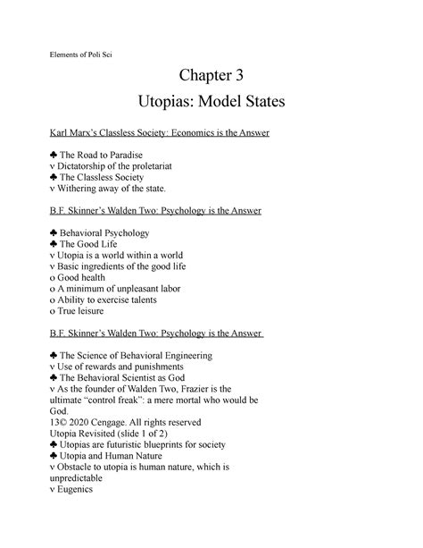 Elements Of Poli Sci Chap 3 Elements Of Poli Sci Chapter 3 Utopias