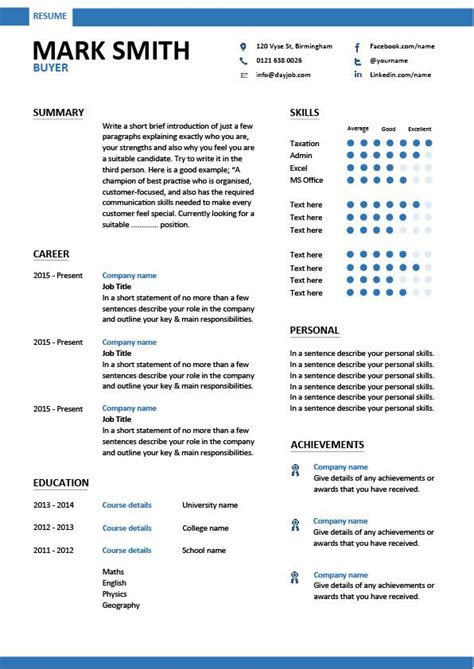 Buyer Resume Sample Template Example Job Description Key Skills
