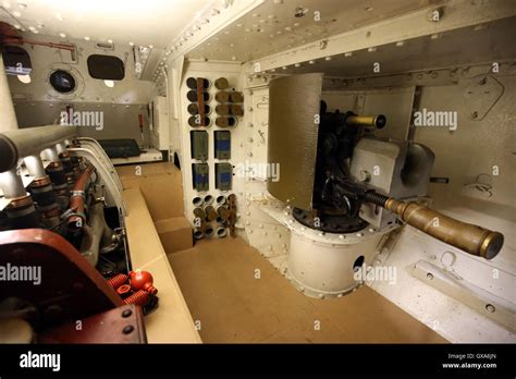 The Inside Of A Replica Mark Iv World War One Tank At The Bovington