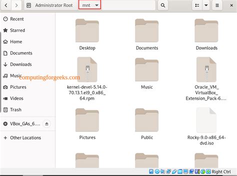 Install VirtualBox Guest Additions On Rocky AlmaLinux ComputingForGeeks