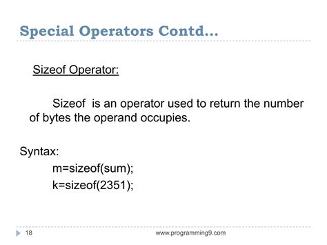 Operators In C Programming Ppt