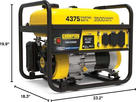Champion Power Equipment 4375-Watt Wireless Remote Start RV Ready Portable Generator with CO ...